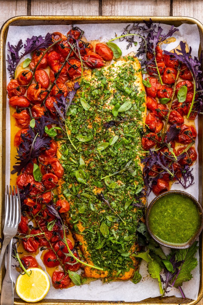 Maple Dijon Salmon with Maple Basil Vinaigrette - Dennis Prescott